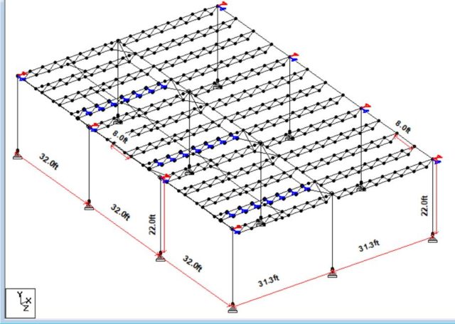 Commercial open web steel truss roof safely can carry new air ...