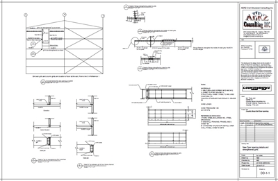 Structural engineering for new door opening for commercial building at ...